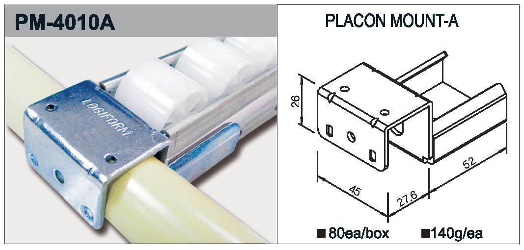 Uchwyt prowadnicy rolkowej typu PM-4010A | Flexlean
