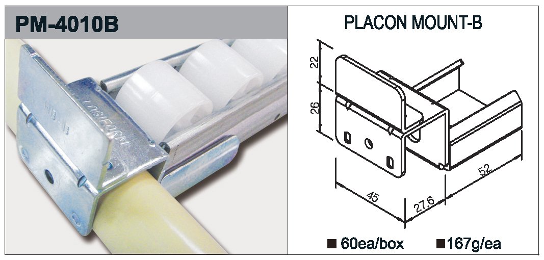 Uchwyt prowadnicy rolkowej typu PM-4010B | Flexlean